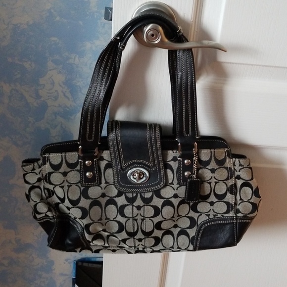 Coach | Bags | Black Fabric Coach Mini Duffle Purse | Poshmark